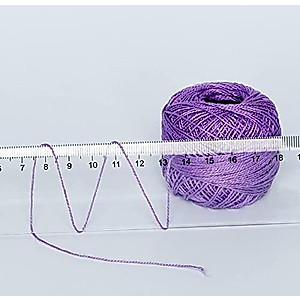 Soft 1500Y 15 Pearl Balls Cardinal Size 8 Rainbow Colors for Crochet Hardanger Cross Stitch Needlepoint Hand Embroidery