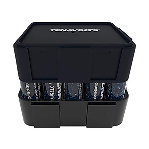 TENAVOLTS 1.5V AA Lithium Rechargeable Battery, 1.8h Fast Charge, Wall Charger, Constant Output at 1.5V, 2775 mWh, 20 Count with Charger