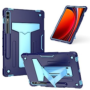 Tablet PC Case Case Compatible with Samsung Galaxy Tab S9 Plus 12.4" 2023 X810/X816B/X818U,with Kickstand Three-Layer Hybrid Full Body Case Rugged Shock-Proof Fall Protection Cover Tablet Home (Color