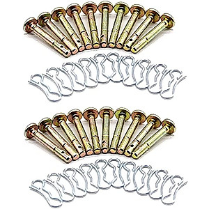 Gpartsden Set of 20 738-04124 Shear Pins and 714-04040 Cotter Pins Kit Replacement for Troy Bilt 738-04124A MTD SnowBlowers