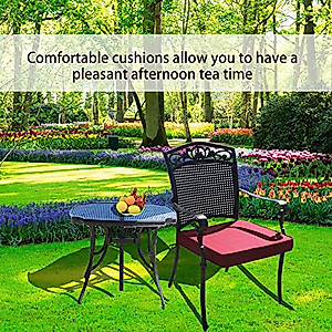 Sunshine Outdoor Patio Chair Cushion Outdoor Seat Cushions for Patio Furniture 20x20x2.8 inch Set of 4 Red