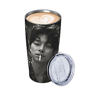 OAEWRE Gong Actors Yoo Stainless Steel Mug Insulated Tumbler Coffee Mugs with Lids and Straw Double Wall Vacuum Cup 20oz