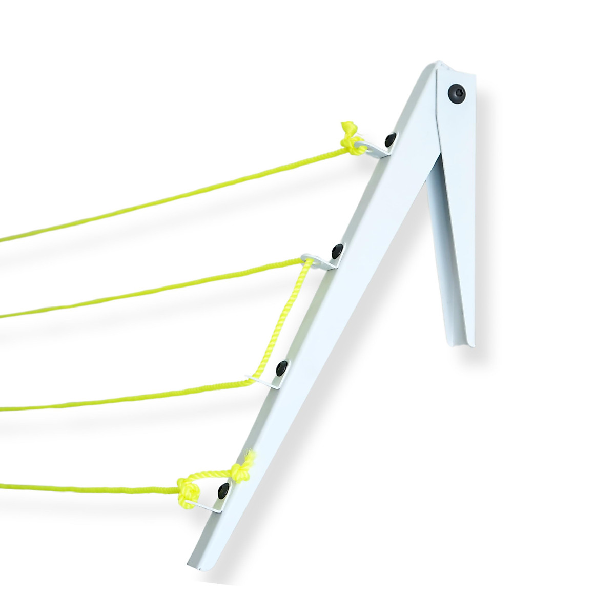 SILAK Wall Mounted Clothes Drying Rack - Foldable Laundry Drying Rack with 100 ft Rope, Space Saving Wall Clothes Dryer Rack (White, Design-2)