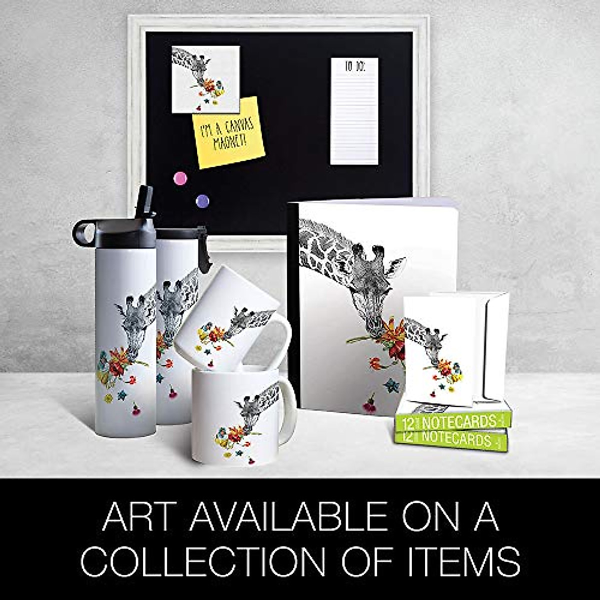 Tree-Free Greetings Checking in Giraffe Vacuum-Insulated Stainless Steel Sportiva Tumbler, With Internal Straw, 17 Ounce