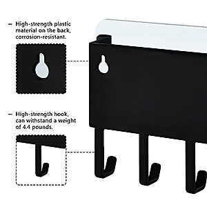 Vnurnrn Key Holder Shelf for Wall (Panda Faces), Decorative Keychain Hanging Rack Organizer Wall Mount Adhesive or Fixed by Nail Size 7.1×4.1×1.2 in