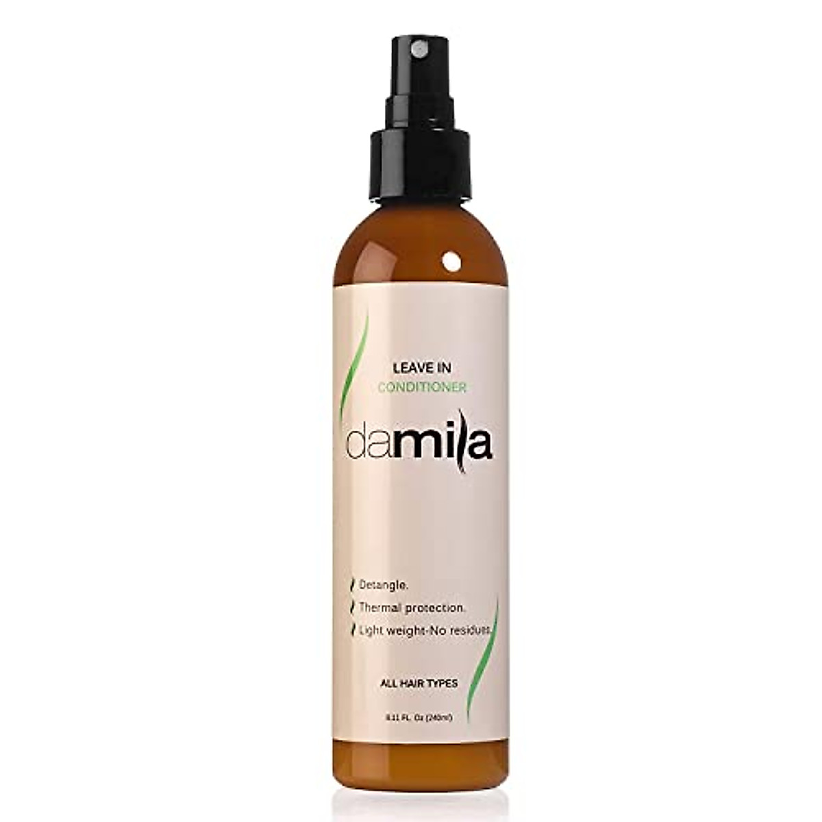 damila Keratin Leave In Conditioner Spray for Fine, Dry, Damaged and Curly Hair - Detangles and Protects Against Heat - Sulfate and Paraben Free (8.12 Fl Oz (Pack of 1))