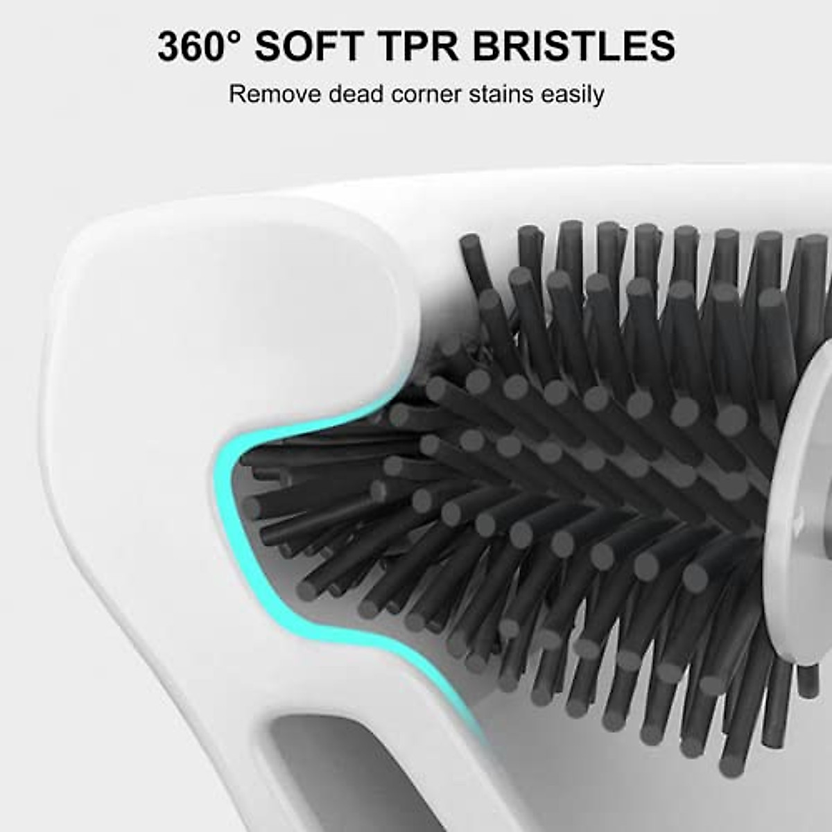 SetSail Silicone Toilet Brush 2 Pack Toilet Bowl Brush and Holder Toilet Cleaner Brush with Silicone Bristles Ventilated Toilet Brushes for Bathroom with Holder for Toilet Scrubber Cleaning