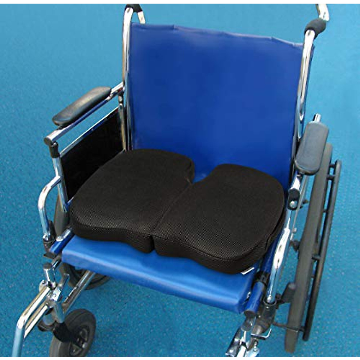 TravelMate Extra-Large Gel-Memory Foam Seat Cushion – Perfect for Office Chair and Wheelchair – Does Not Slip Even on Marble Floors – Washable & Breathable Cover – Relieves Back Pain – 19.5”x17”x2.5”