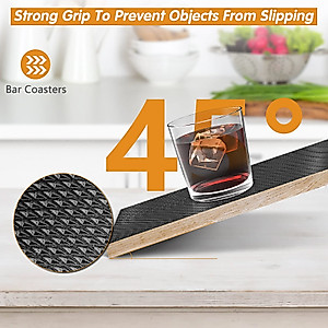 Shelf Liner Kitchen Drawer Mats, Non Adhesive EVA Material Refrigerator Liners with Waterproof Durable Fridge Table Place Mats for Cupboard, Cabinet, Drawer Liner-Black-11.8 inch * 78.7 inch