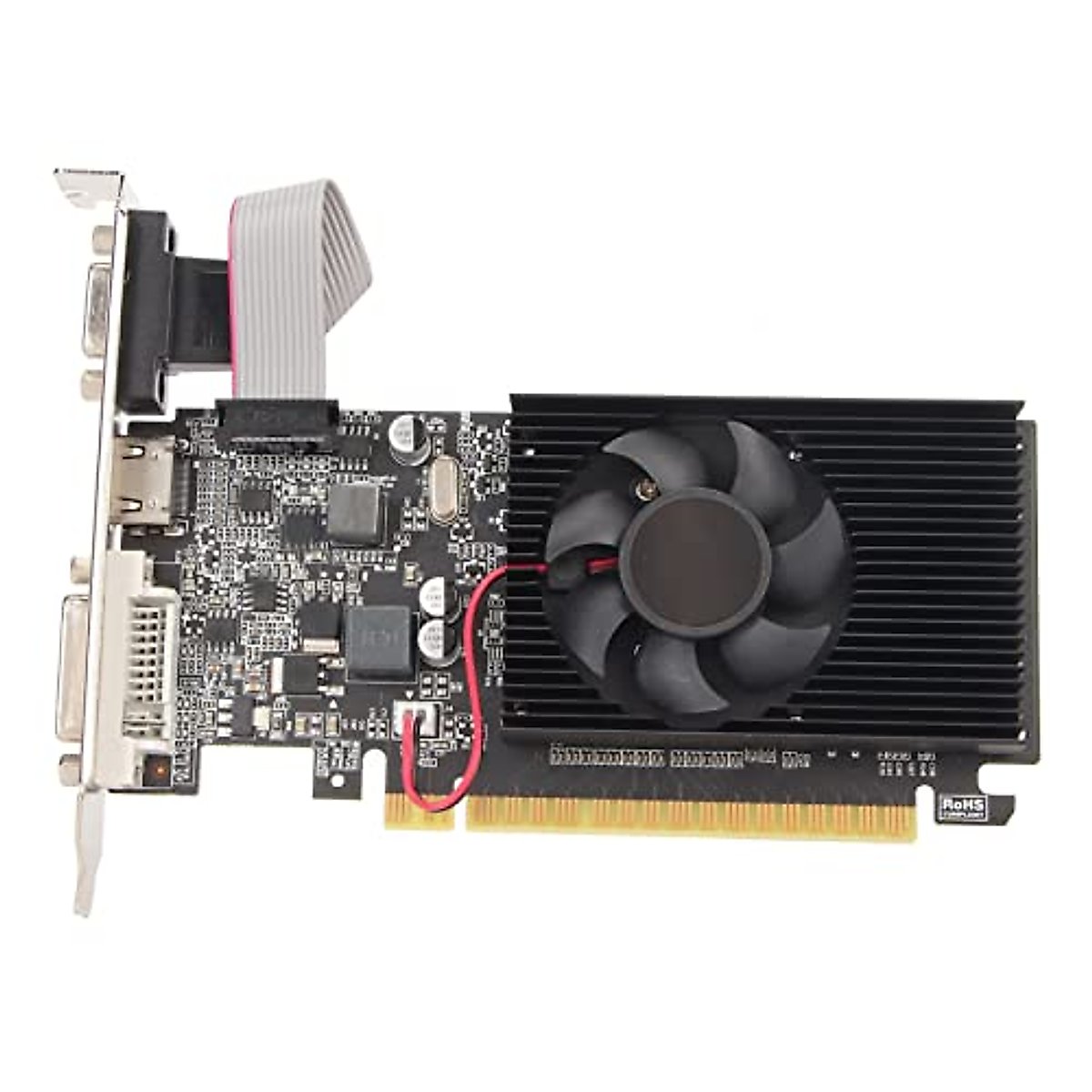 VBESTLIFE GT210 Graphics Card, 1G DDR3 64bit 589 500MHz Frequency GT210 Computer Graphics Card, Support HDMI, VGA, DVI Ports, for Office Computer
