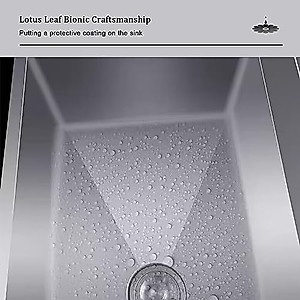 Commercial Stainless Steel Utility Sink,Free Standing Stainless-Steel Single Bowl, Utility Sink, Kitchen Sink Industrial Sink,with Faucet and Accessories(47.2 * 23.6 * 31.5in)