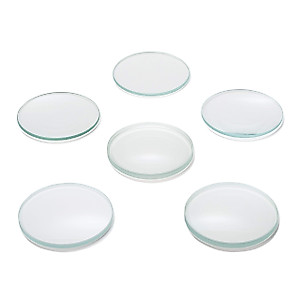 Amlong Crystal Premium Optical Glass Double Convex and Concave Lens Set, 50mm Diameter, 3 Double Convex (20, 30, 50cm FL) and 3 Double Concave (20, 30, 50cm FL), 6 Piece Set