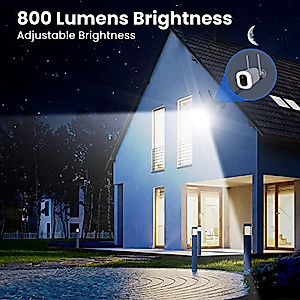 CZE Floodlight Camera,Security Cameras Wireless Outdoor,2K Outdoor Camera with Solar Panel,Color Night Vision,Motion Detection,Two-Way Audio,IP65,2.4 GHz WiFi,7 Day Free Cloud/SD Storage