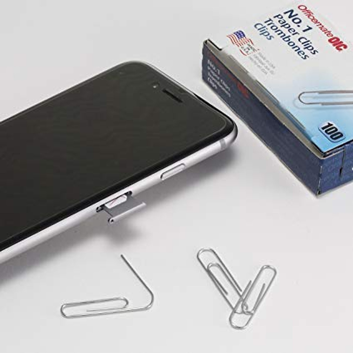 Officemate No.1 Smooth Paper Clips, Pack of 6 Boxes of 100 Clips Each, 600 Clips Total (99911-6PK)