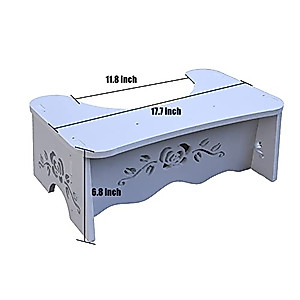 Bathroom Stool Foldable Poop Stool Toilet Stool Adult,7 Inch Toilet Potty Stool for Adult and Kids Aid, Poop Stool Wood-Plastic Board, Environmentally Friendly Materials Shower Stool Squating Stool