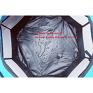 Tecageaon Portable Foldable Pet Playpen Exercise Pen Kennel Tent Carrying Case Indoor Outdoor Water-Resistant Removable Shade Cover for Puppies Kittens Cats Small Dogs (Blue)