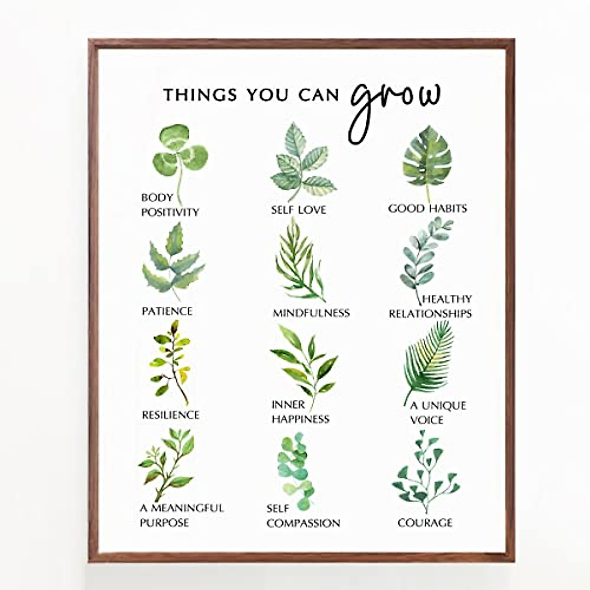 Self Growth Print Mental Health Wall Decor Mindfulness Art Print Therapy Office Decor Counselor Office Wall Art Self Development Poster No Framed (11X14 INCH)