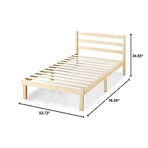 ZINUS Robin Wood Platform Bed Frame with Headboard, Wood Slat Support, No Box Spring Needed, Easy Assembly, Full, Brown