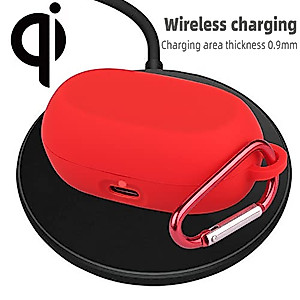 Silicone Case Cover for Jabra Elite 7 Pro/Elite 7 Active True Wireless Earbuds, Anti-Scratch Jabra Elite 7 Pro Case Replacement with Keychain(Yellow)