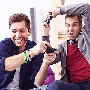 JOVITEC Pixelated Miner Style Character Wristband Bracelets Silicone Wristbands, Pixelated Theme Bracelet Designs for Mining Themed Style Party Supplies(24 Pieces,Style 1)