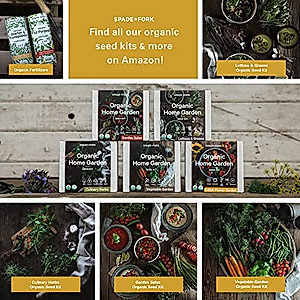 Organic Edible Flower Garden Seed Kit - 23pc Indoor Garden with Soil, Pots, Plant Markers, USDA Organic Non-GMO Seeds & Illustrated Instructions - Sunflower, Borage, Thai Basil, Dill, Nasturtium