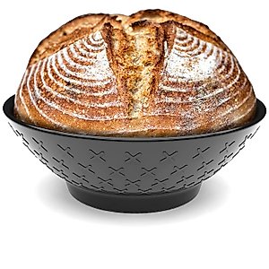 BreadX Banneton Proofing Basket - Modern Professional & Home Baking Tool - Sourdough Loaf & Artisan Bread Proving Brotform - Round Bowl with Spiral Patterns, No Odors, Splinters or BPA - 10 Inch