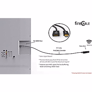 fireCable HDMI Extender for Roku Streaming Stick, Faster Streaming Less Buffering