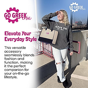 Go Greek Chic Sigma Kappa Embroidered Tote Bag
