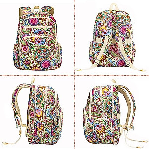 Travel Backpack for Women Large Overnight Weekender Bag Lightweight Casual Daypack College Campus Backpacks Fits 15.6 inch Laptop XL Carry On Back Pack Airline Approved Paisley Print Mochilas De Mujer