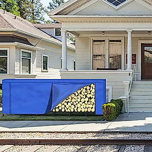 NANANARDOSO 8ft Firewood Rack Outdoor with Cover Combo Set Waterproof for Wood Storage, Adjustable Fire Log Stacker Stand, Heavy Duty Firewood Log Rack Holder for Fireplace Lumber Storage