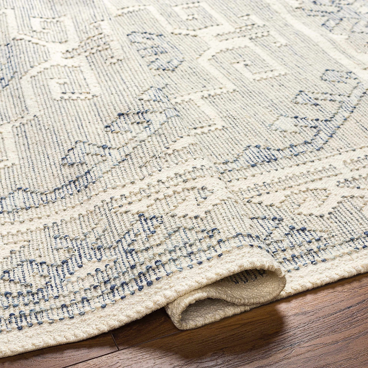 Hauteloom Anund Wool Living Room, Bedroom Area Rug - Pink, Gray - 8' x 10'