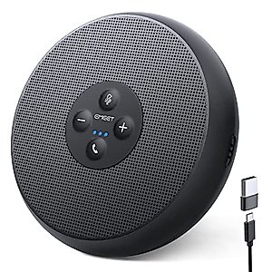EMEET USB Speakerphone M1A Zoom Certified AI Mics 360° Voice Pickup USB Type C-A Plug&Play Fast Mute Laptop Mic&Speaker Noise Reduction Echo Cancellation Conference Computer Speakers with Microphone