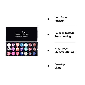 21 Color Everfavor Makeup Palette Shimmer Eyeshadow Palettes Baked Eye Shadows Cosmetics Pallet with Galaxy Colors (21 Color, 04)