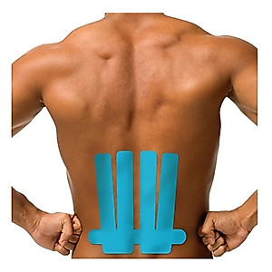 Kinesiology Tape Pro, Athletic Waterproof Muscle Support Adhesive Kinesio Sport Tape for Athletes 2 inches x 16.4 feet, 2 Rolls, Light Blue