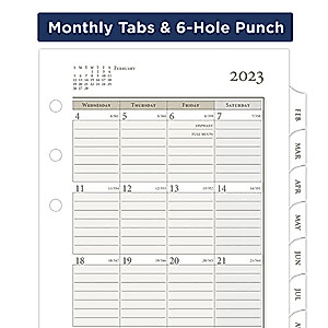 AT-A-GLANCE 2023 Daily & Monthly Planner Refill, Hourly, 10801 Day-Timer, 3-3/4" x 6-3/4", Size 3, Two Pages Per Day (471-225)