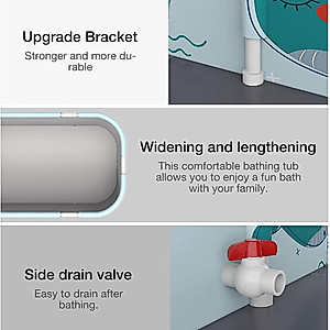 MegLob Mobile Bathtub, Freestanding Portable Bathtub with Alloy Bracket, Ice Bath Tub for Athletes, Ideal for Hot Bath Ice Bath, Compact Soaking Freestanding Bathtub for Shower Stall,L