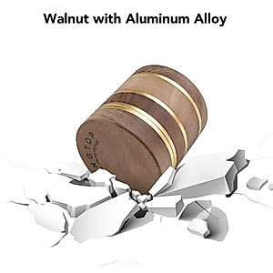 KINGTOP Grinder, 2.5" Walnut & Aluminum Grinder