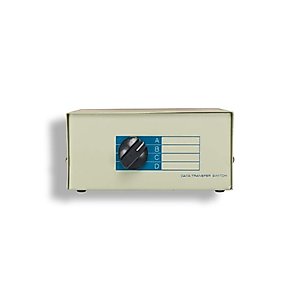 Kentek DB9 Female 4 Way Manual Data Switch Box RS-232 D-Sub 9 Pin I/O ABCD Port for PC MAC to Peripherals Devices Printer