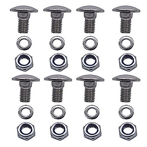 HABIIID 8 Packs Carriage Bolts Nuts for 784-5581A Shave Plate Scraper Bar (5/16-18) 5/8"