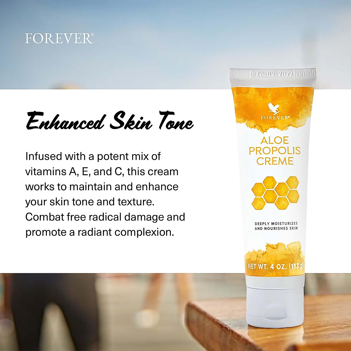 Forever Living - Aloe Propolis Creme - Skin Nourishment with Aloe Vera and Bee Propolis - Moisturizing Cream with Vitamins A, E & C - 4 oz (2 Pack)