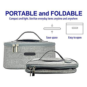 UV Light Sanitizer Bag, Portable UV Disinfection Bag, UVC Disinfection Lamps for Mobile Phone, Clothes, Glasses, removes Viruses Germs & Bacteria for Home Work and Travel.UVBAG1.