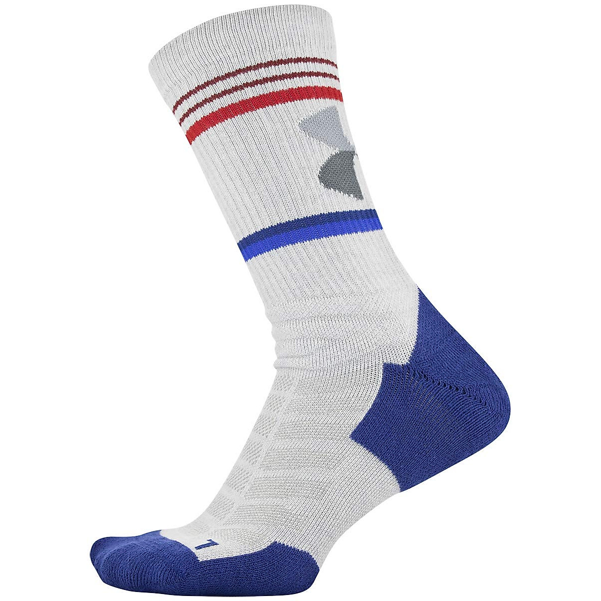 Under Armour Adult Training Novelty Crew Socks, 1-Pair , Halo Gray , Large