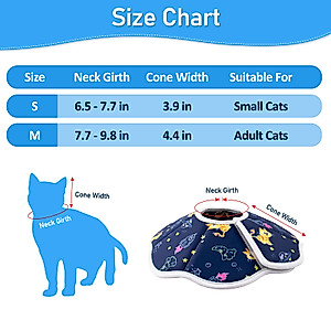 Cat Cone Collar Soft Cone for Cats Cat Recovery Collar, Adjustable Pet Cone Cat Cones to Stop Licking Wounds, Anti Scratch Cat Spray Elizabethan Collar Cone for Cats Kitten Cat E Collar After Surgery