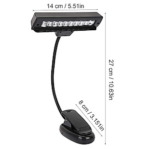 VBESTLIFE Music Stand Light, Portable Clip-on Position Adjustable LED Musician Lamp Reading Light for Music Stands Pianos Work Tables Desks Reading