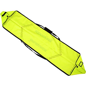 BRUBAKER Combo Set XC Touring Champion - Cross-Country Ski Bag and Ski Boot Bag for 1 Pair of Skis + Poles + Boots + Helmet -Neon Yellow/Black - 82 3/4 Inches / 210 Cm