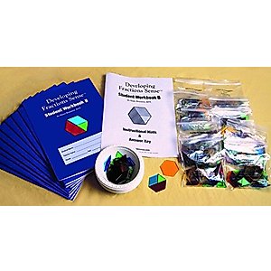 Developing Fractions Sense® B Class Set of 10 - Grade 4. A Concrete and Visual Approach to Fractions. Includes 10 Student workbooks, 10 Sets of Fraction manipulatives, Teacher Set and Answer Key.