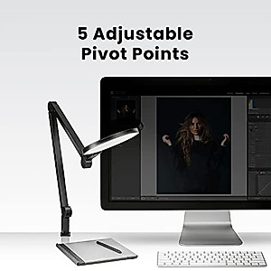 LUME CUBE Edge LED Desk Light (Pack of 2) | Remote Work Swing Arm Desk Lamp with Clamp | Video Conferencing Lighting, Zoom Webcam, Task Light, Table Lamp | Adjustable Brightness, Color Temperature