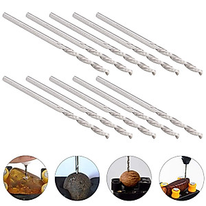 Micro Drill Bit Set, Jewelry Drill 10Pcs 1.75mm Hand Drill Drill Bit Straight Shank Drill Bit Micro Mini Drill Bit Set Small Drill Bits Pin Vise Hand Drill for Pin Vise Hand Drill