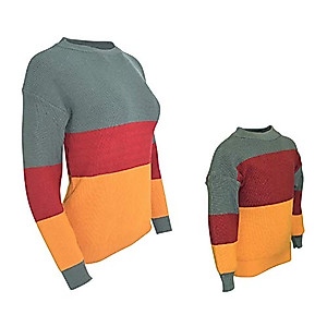 Unique Baby Girls Mommy Me Matching Winter Fall Sweater (Women XL, Green)