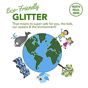 Mermaid Face & Body Glitter: for Women & Girls | Biodegradable Blue Green Glitter Gel | Fine Glitter Body Shimmer Lotion in Aloe Vera Gel with Essential Oil | by Ruth Paul Skin 2oz